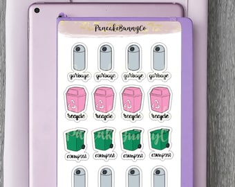 Garbage Recycle Compost Stickers - Etsy