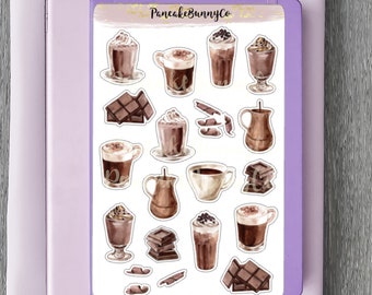 36 Cute Chocolate/food Planner Stickers - Etsy