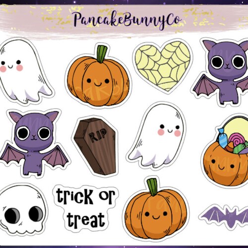 Halloween/spooky Theme Sticker Sheet for Planner and Bullet | Etsy