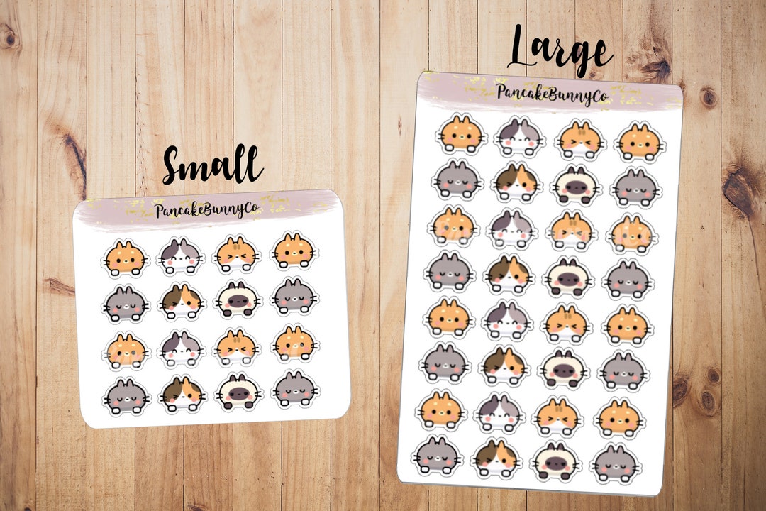 Chibi Peeking Cat Stickers - Etsy