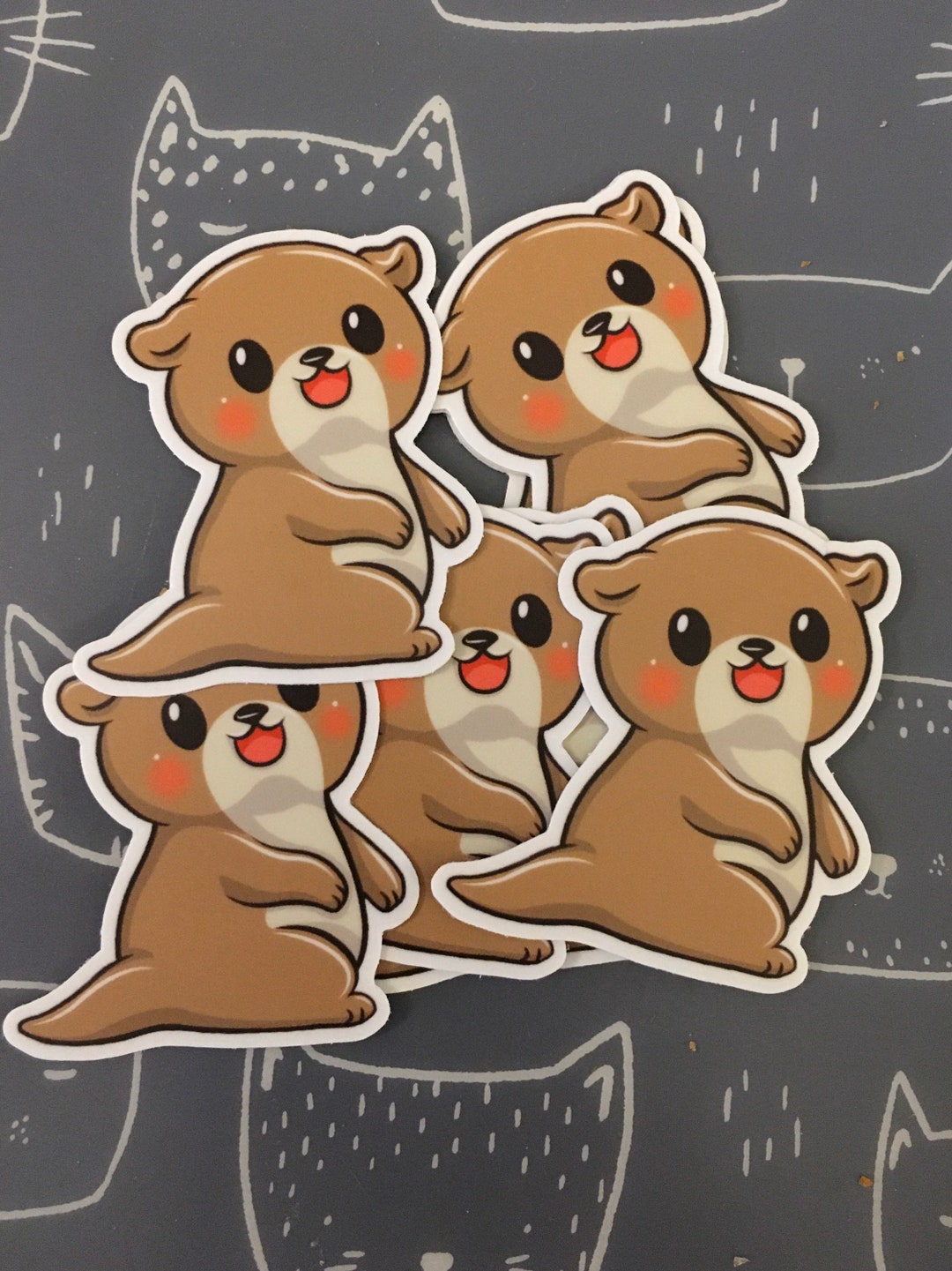 Otter Vinyl Sticker - Etsy