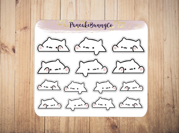 Bongo cat stickers | Etsy