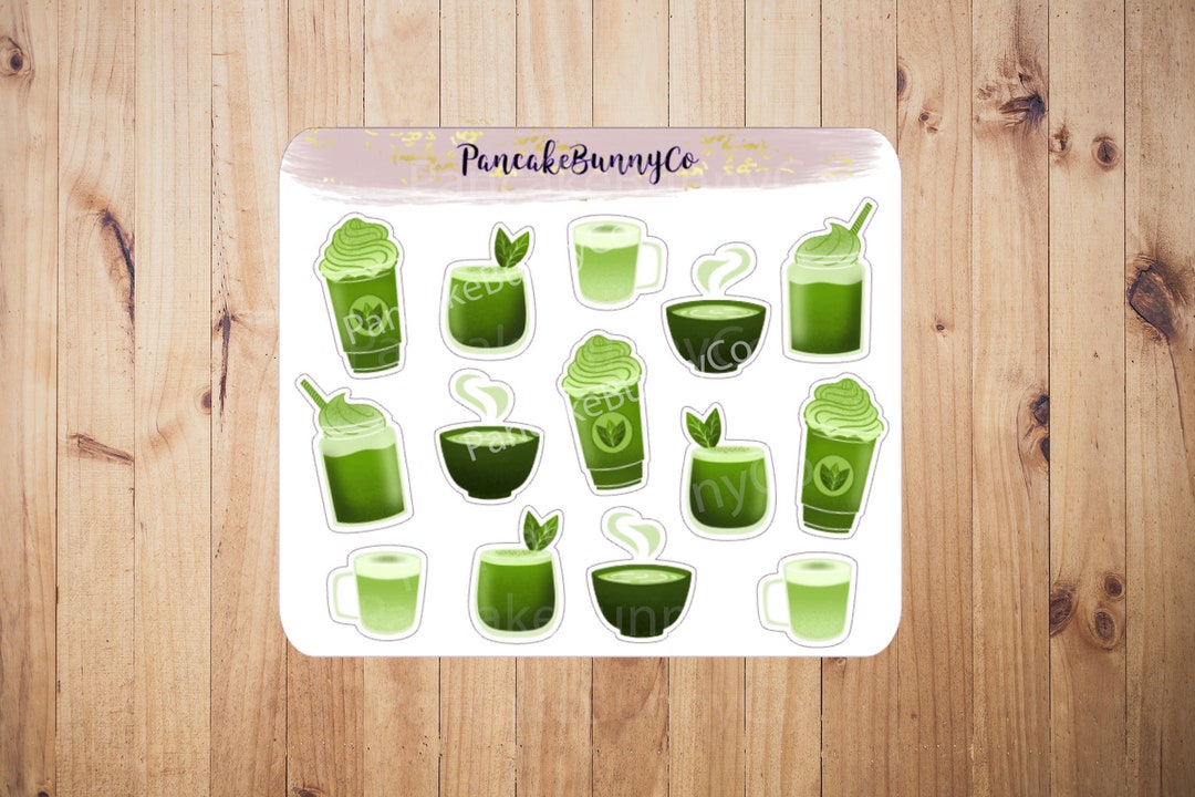 Matcha Green Tea Drink Stickers - Etsy