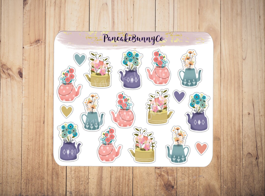 Flower Pot Stickers - Etsy Canada