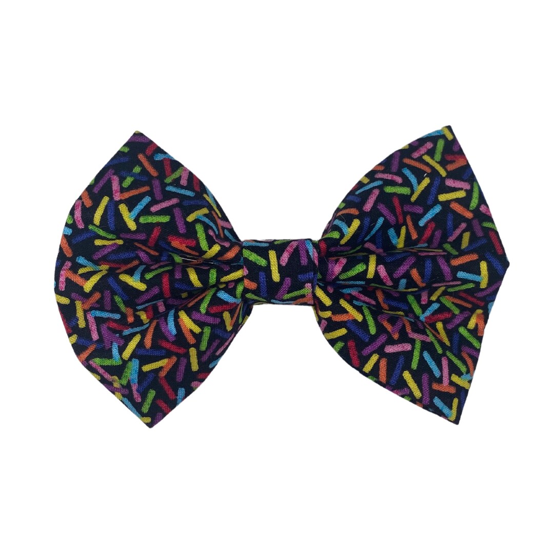 Celebration Confetti Cotton Fabric Bow Tie for Your Dog, Celebrate Your ...