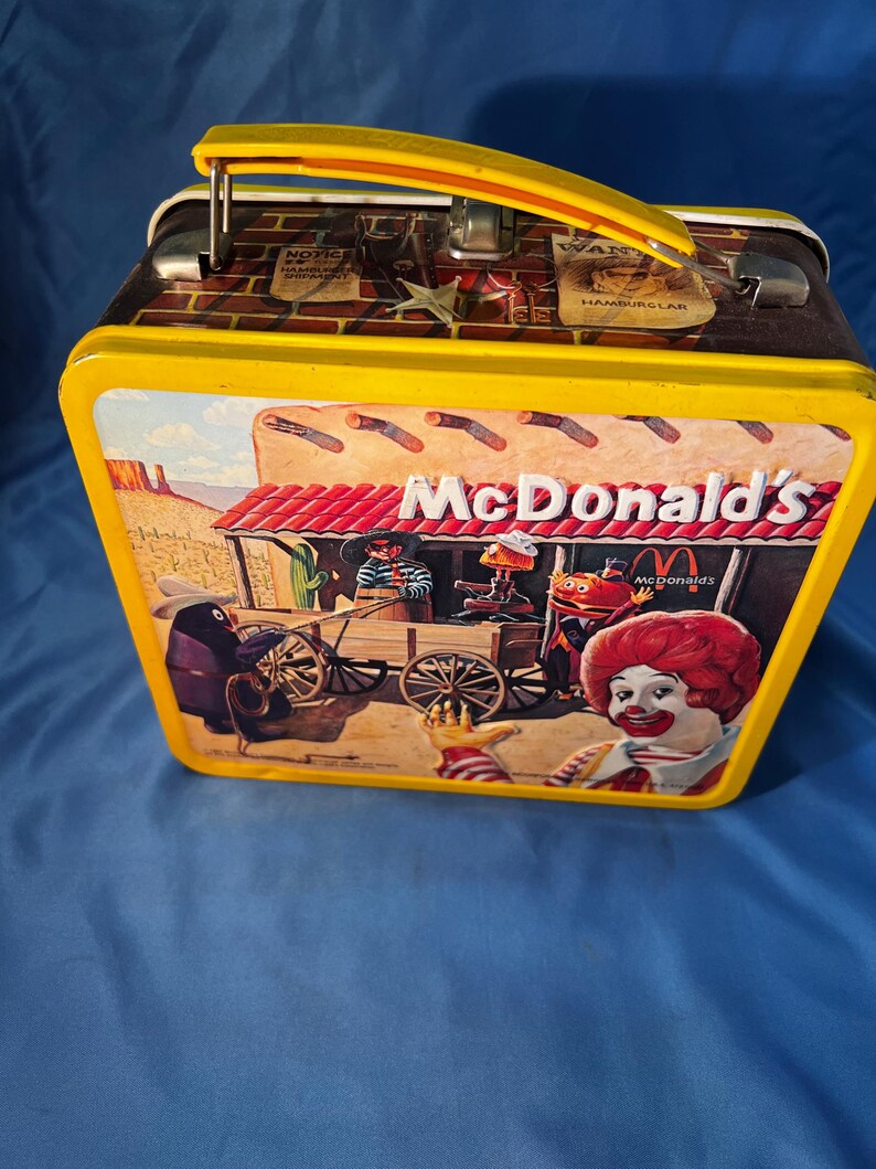 Vintage Lunch Box Tin 1982 Mcdonalds With Thermos. Used Some Outside ...