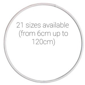 Large White Metal Macrame Hoop – 35cm 40cm 45cm 50cm 60cm 70cm Craft ...