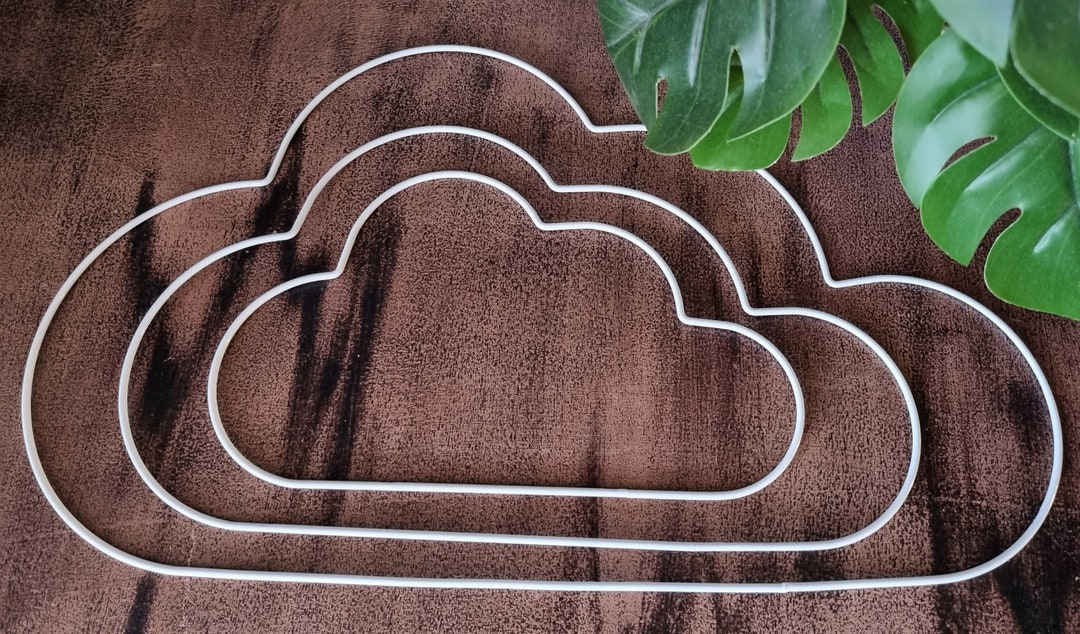 White Metal Wire Clouds Shaped Hoop Great for Macrame Project - Etsy