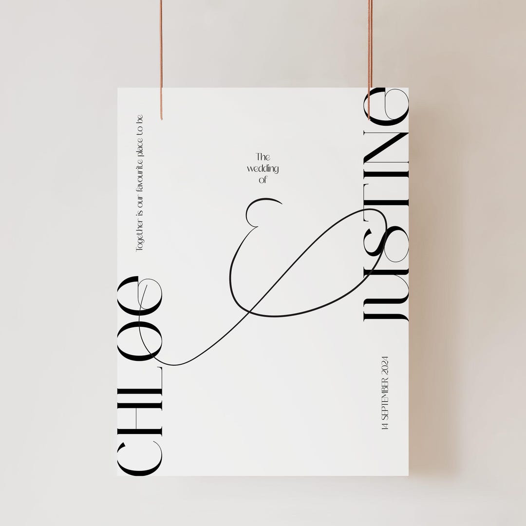 Modern Lux Wedding Welcome Sign | Wedding Welcome Sign | Printable ...