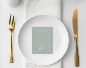 Sage Name Cards - Etsy