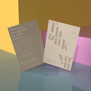 Modern Corporate Thank You Card | Neutral Tones | Customisable | 6x4 ...
