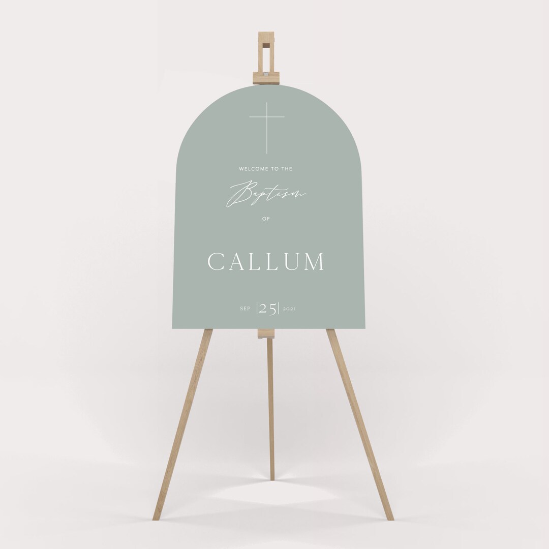 A1 or A0 Size Arch Welcome Sign Christening Welcome Sign Baptism Any ...