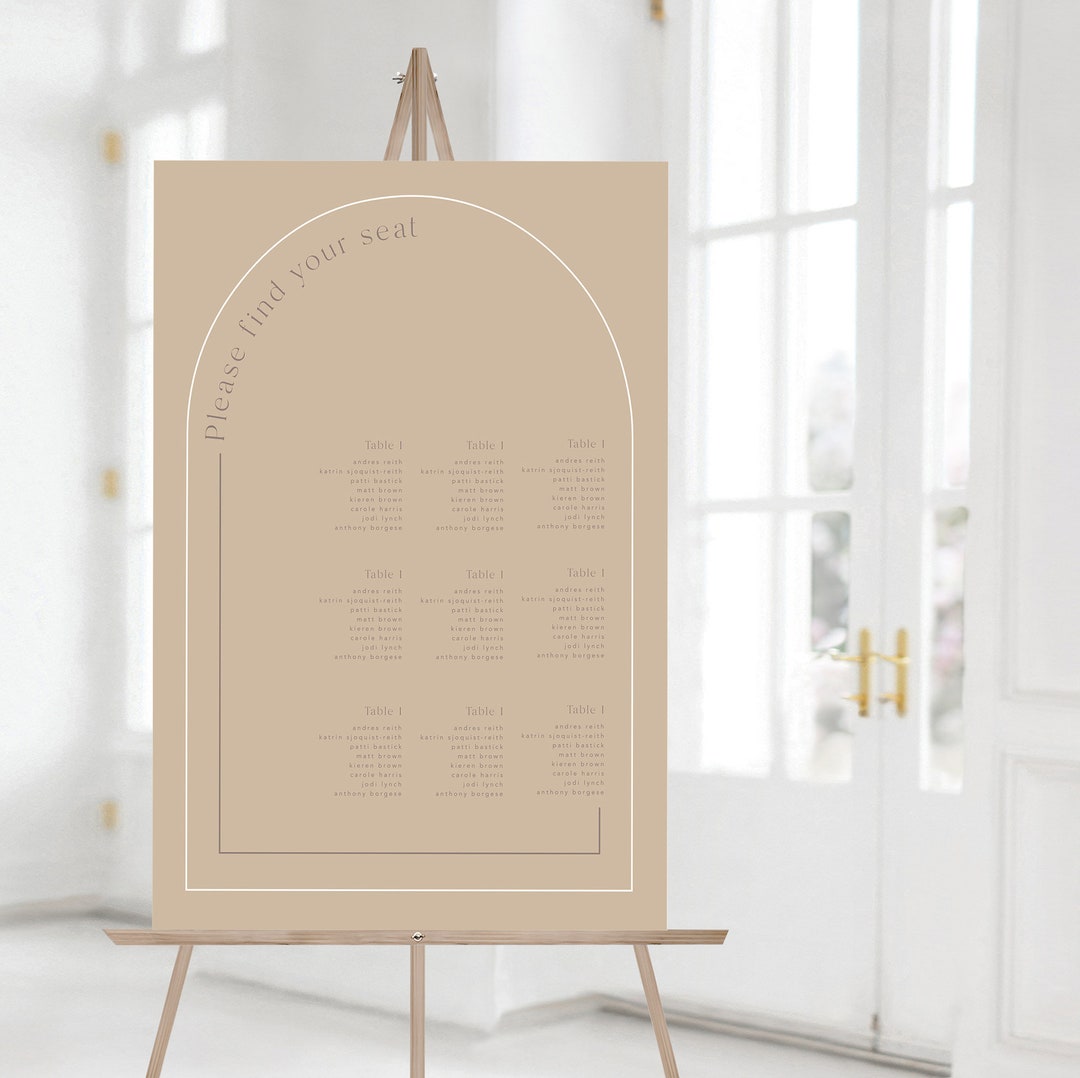Biscotti A0 Seating Chart | Christening | Baptism | Boys - Etsy