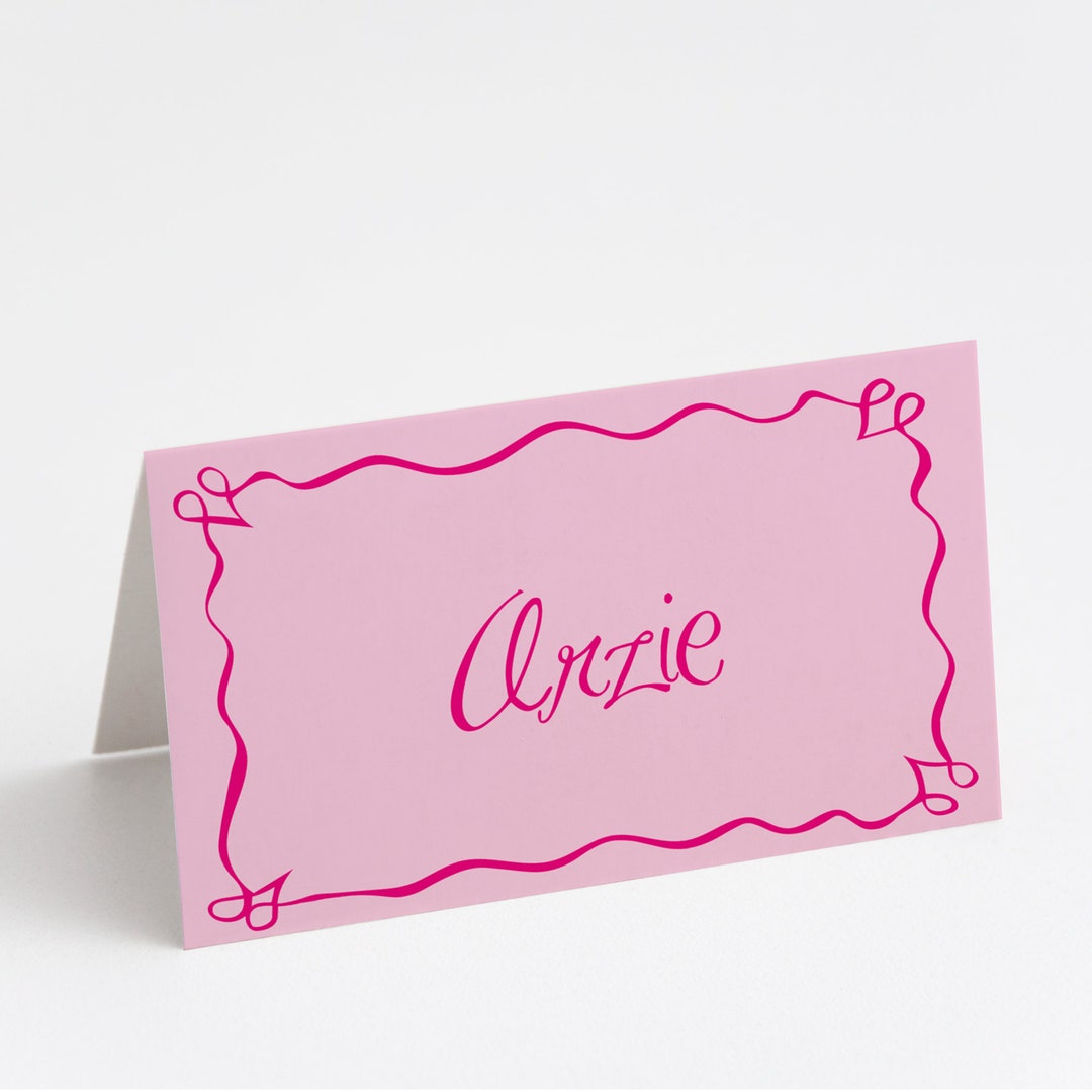 Ruby Rose Bridal Shower Name Card | Name Tag - Etsy