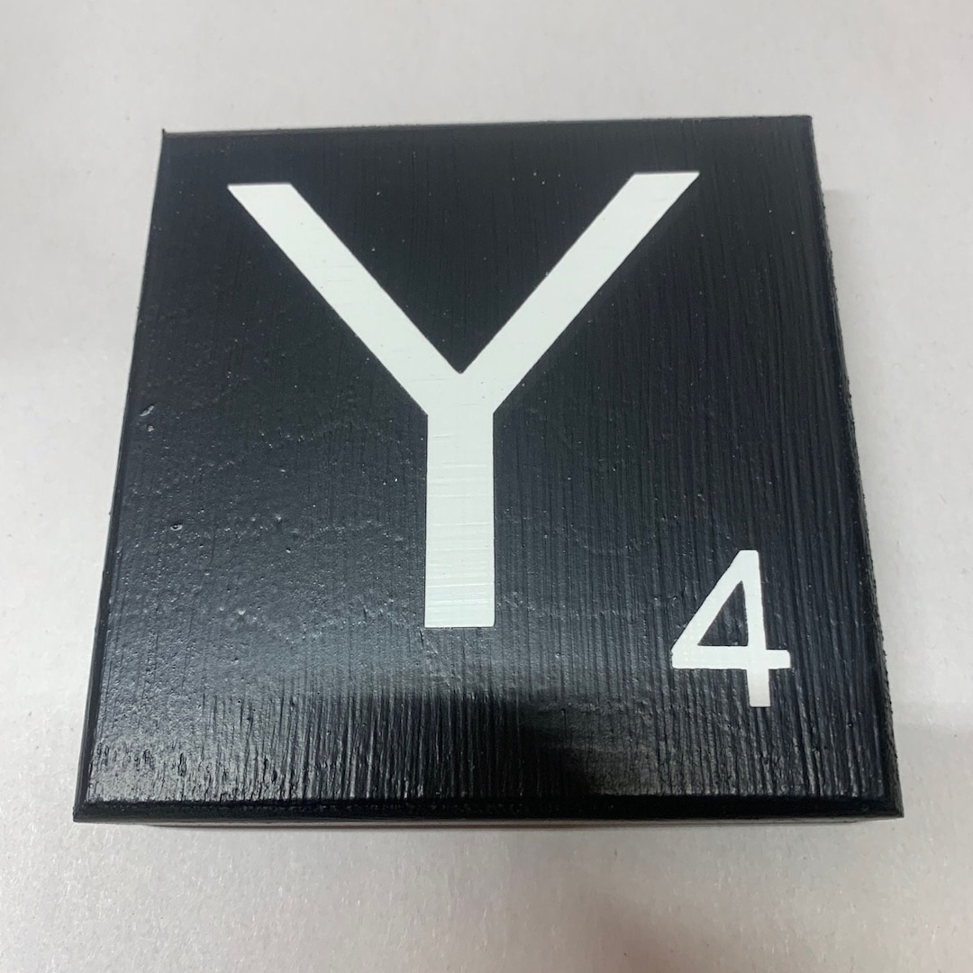 Scrabble Tiles, 4 In. X 4 In. Black and White Scrabble Tiles, Black and ...