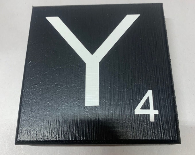 Scrabble Tiles, 4 In. X 4 In. Black and White Scrabble Tiles, Black and ...