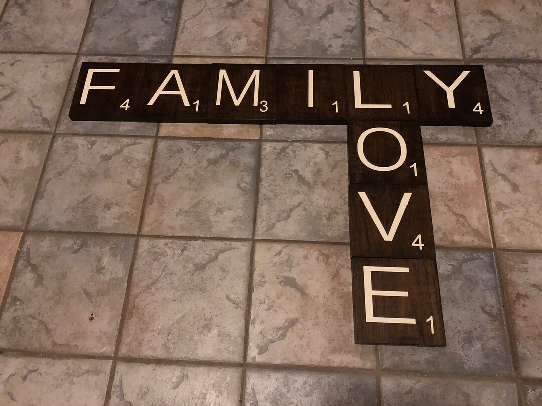 Stained Scrabble Tiles 6 In. X 6 In. Scrabble Tile Wall Decor Large ...