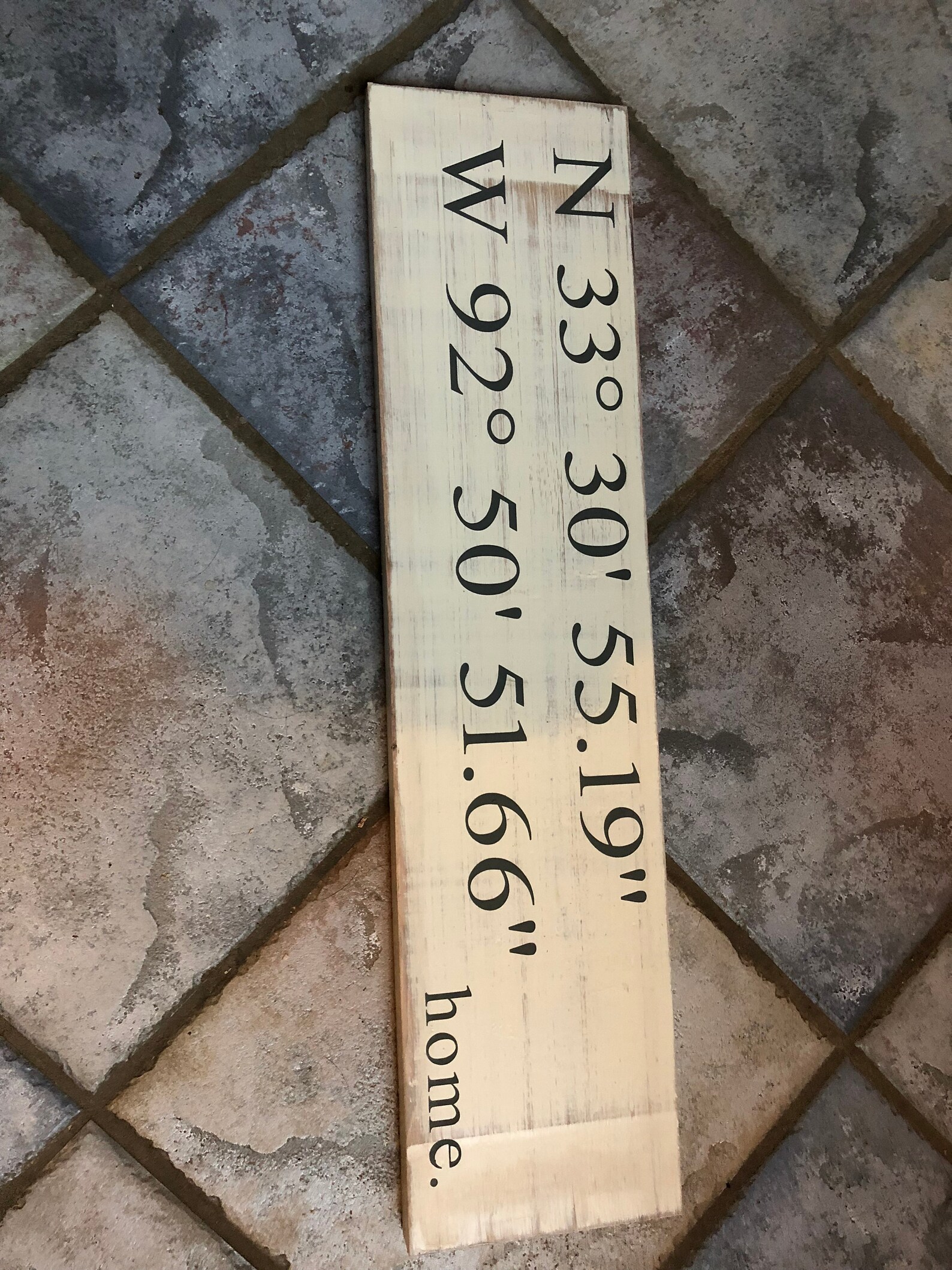 Latitude-longitude HOME Sign/gps Address Custom Sign - Etsy