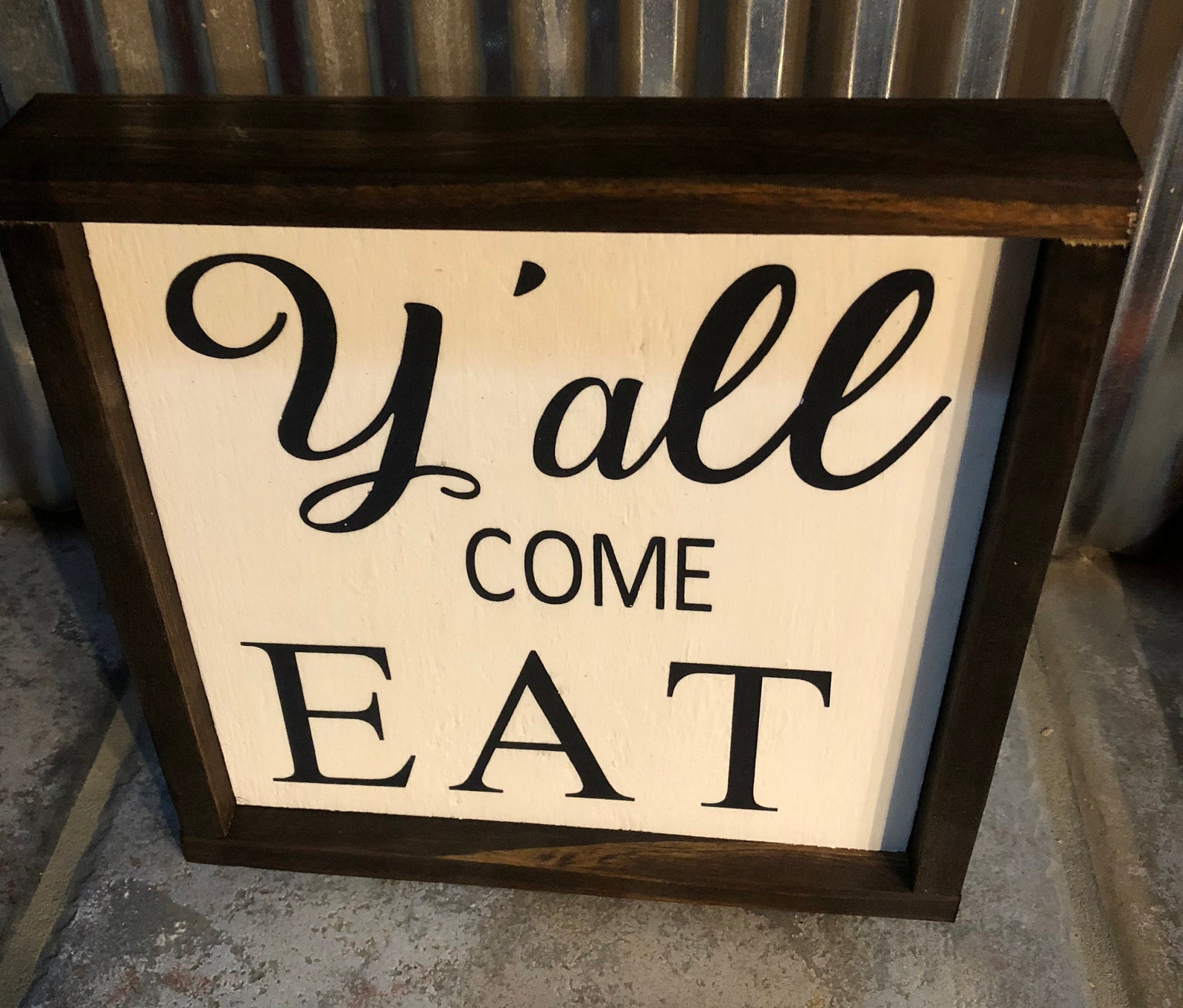 Y'all Come Eat Framed Signfarmhouse Decor Kitchen Sign - Etsy