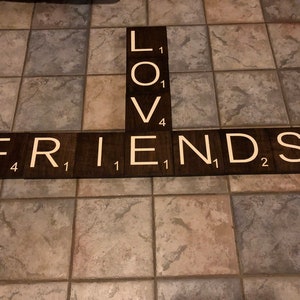 Scrabble Tiles 6 In. X 6 In. Wall Decor, Stained Scrabble Tiles, Game ...