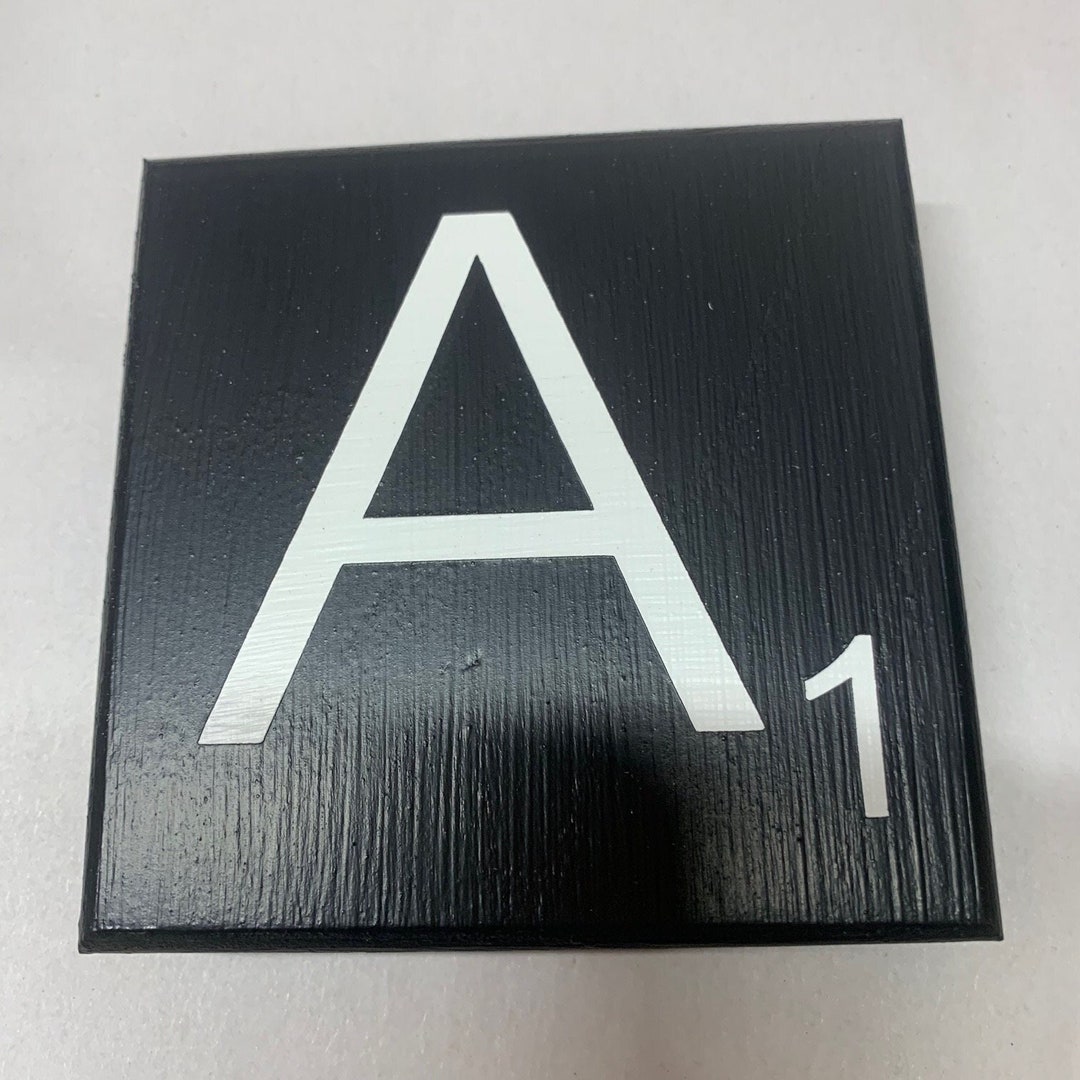 Scrabble Tiles, 4 In. X 4 In. Black and White Scrabble Tiles, Black and ...