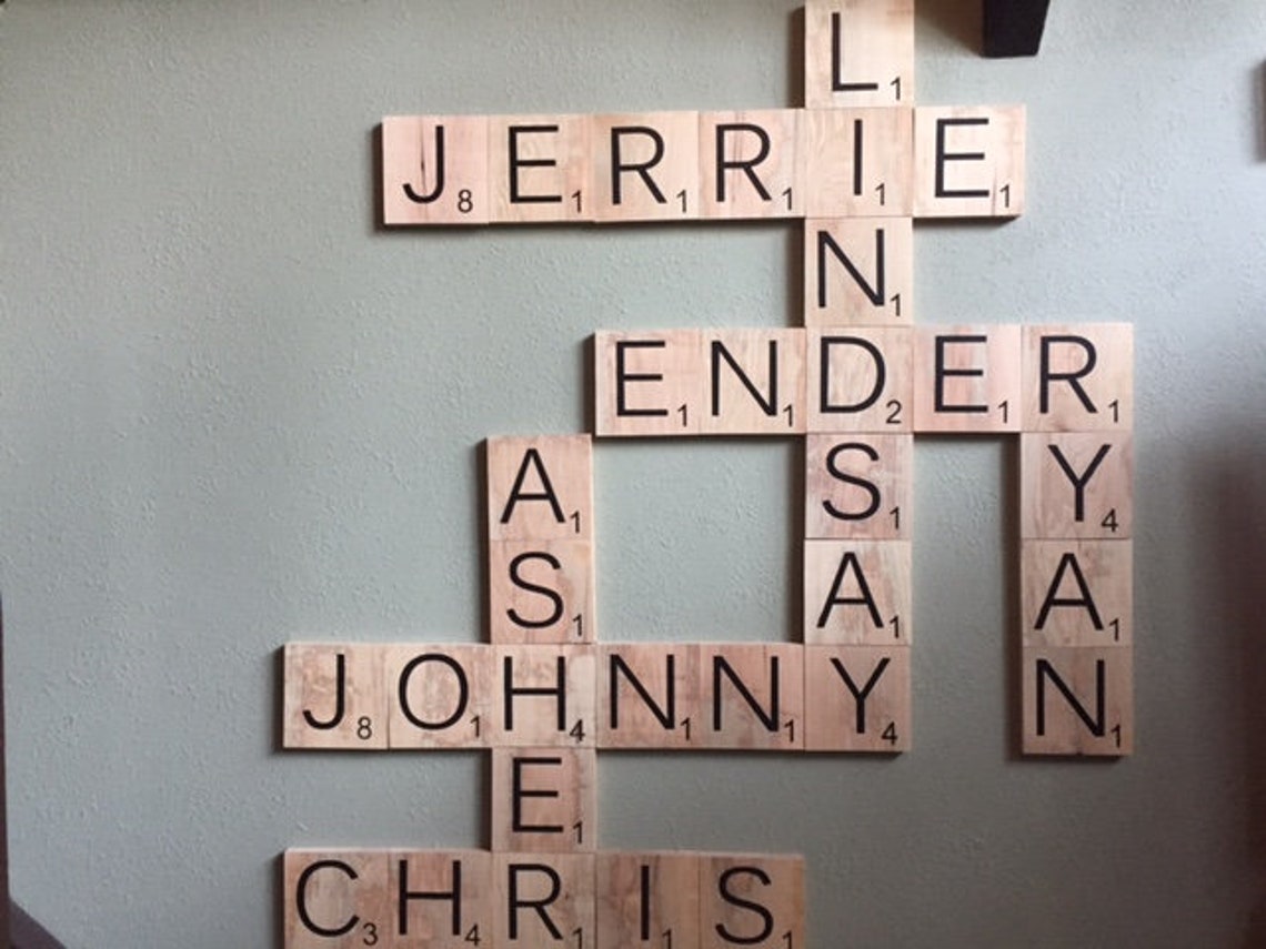 Scrabble Tiles 6 In. X 6 In. Stained and Painted Scrabble | Etsy