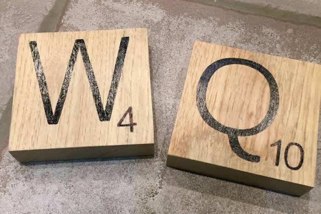 Scrabble Tiles 4 In. X 4 In. Wall Decor, Scrabble Tile Decor, Game Tile ...