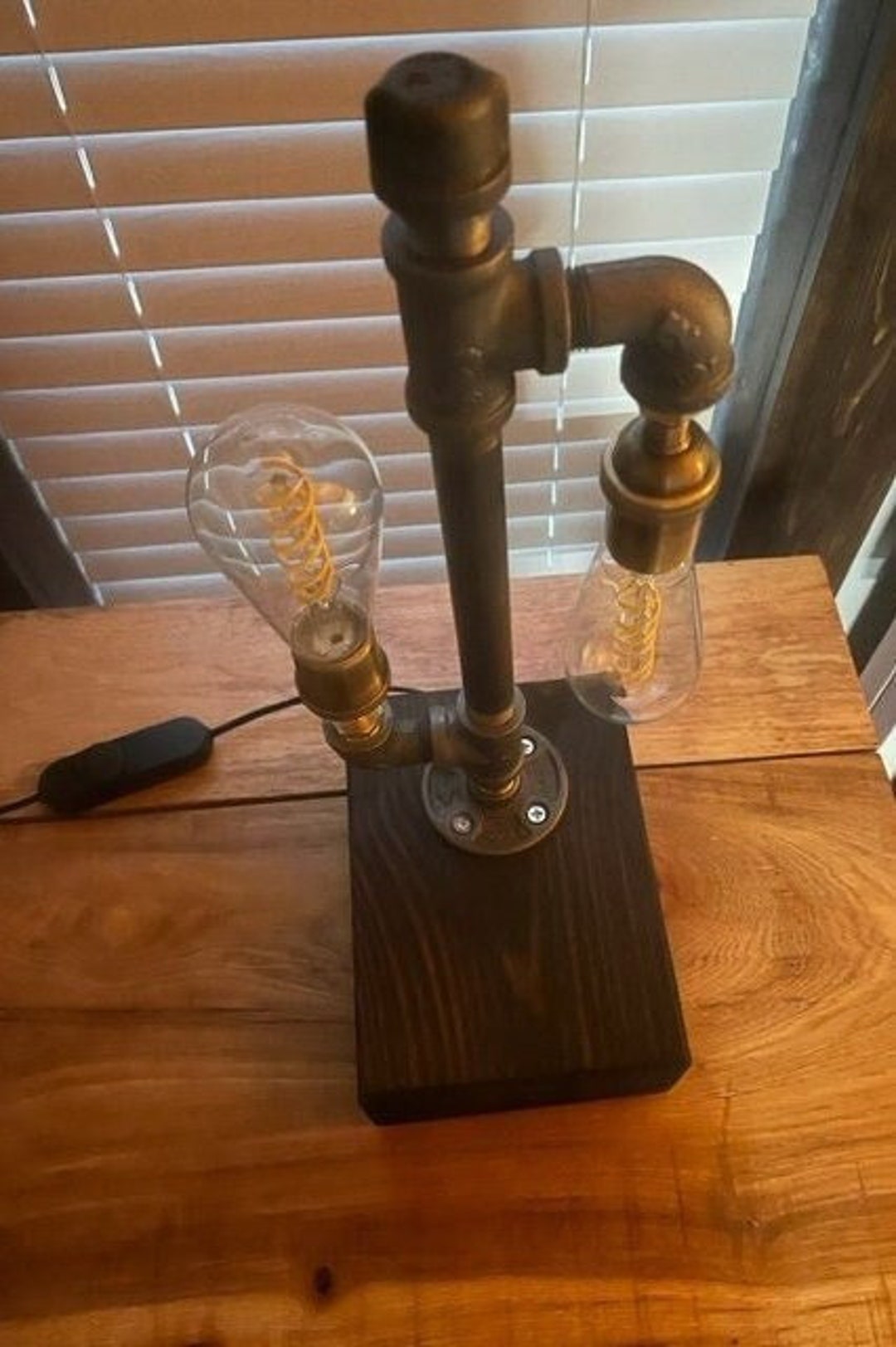 Industrial Style 2 Edison Bulb Lamp/pipe Lamp/farmhouse Industrial Lamp ...