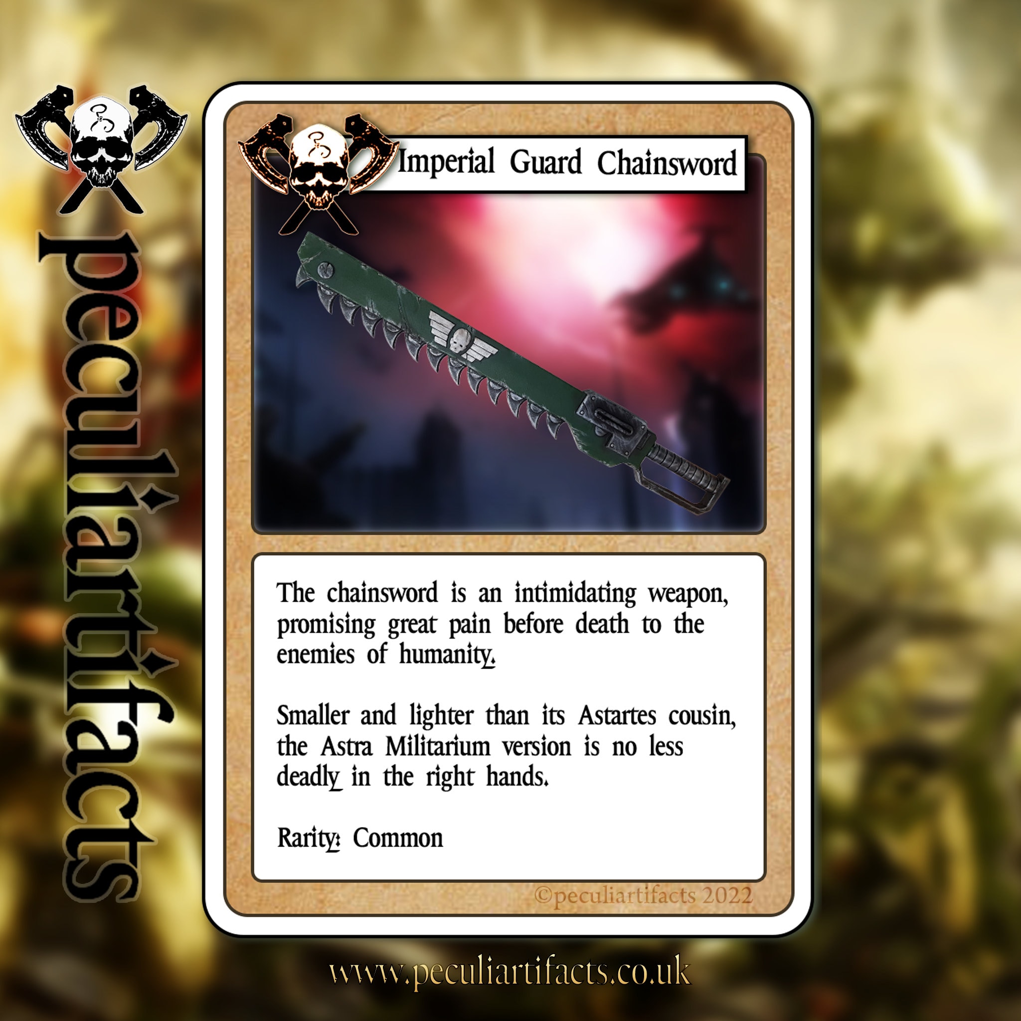 COSPLAY Warhammer 40k Imperial Guard Chainsword - Etsy