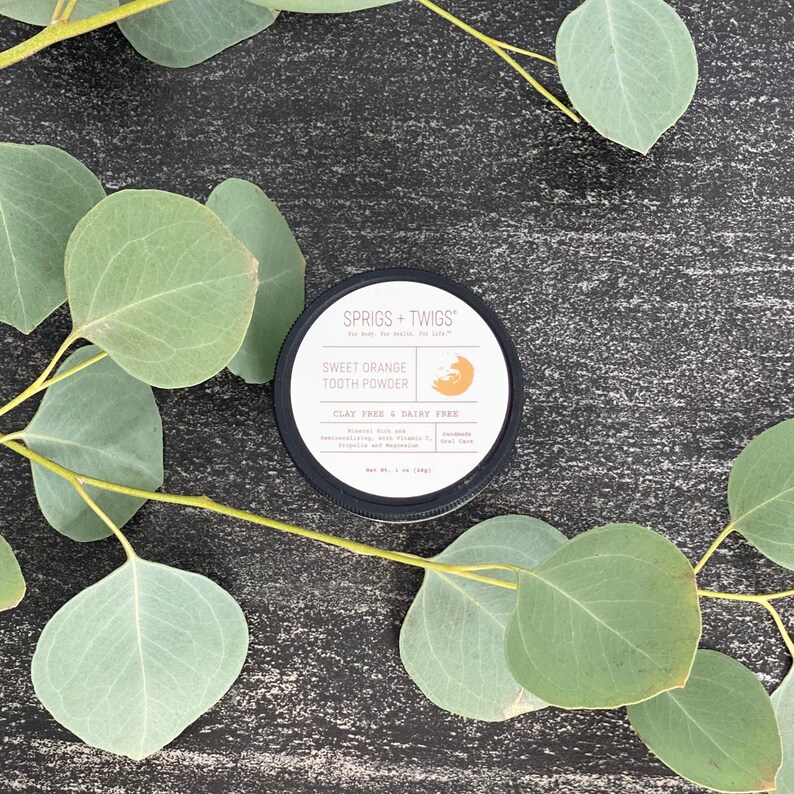 Sprigs and Twigs Clay Free - Dairy Free Remineralizing Tooth Powder for Adults and Kids - Choose ...
