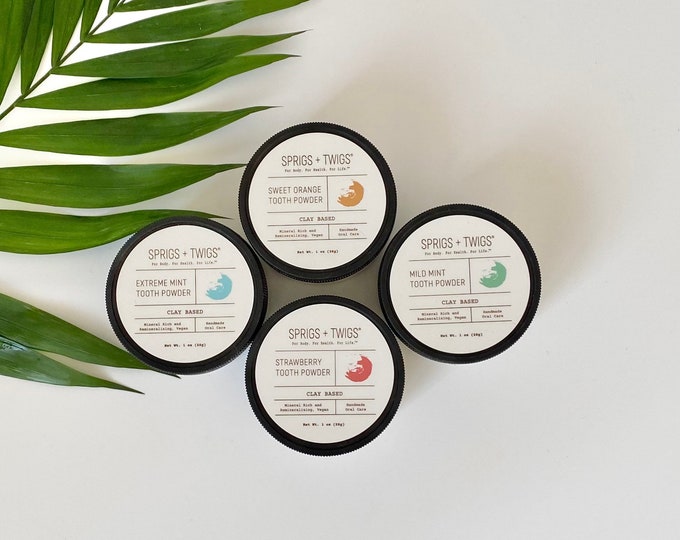 Sprigs and Twigs Remineralizing Tooth Powder Choose Your Flavor - Etsy