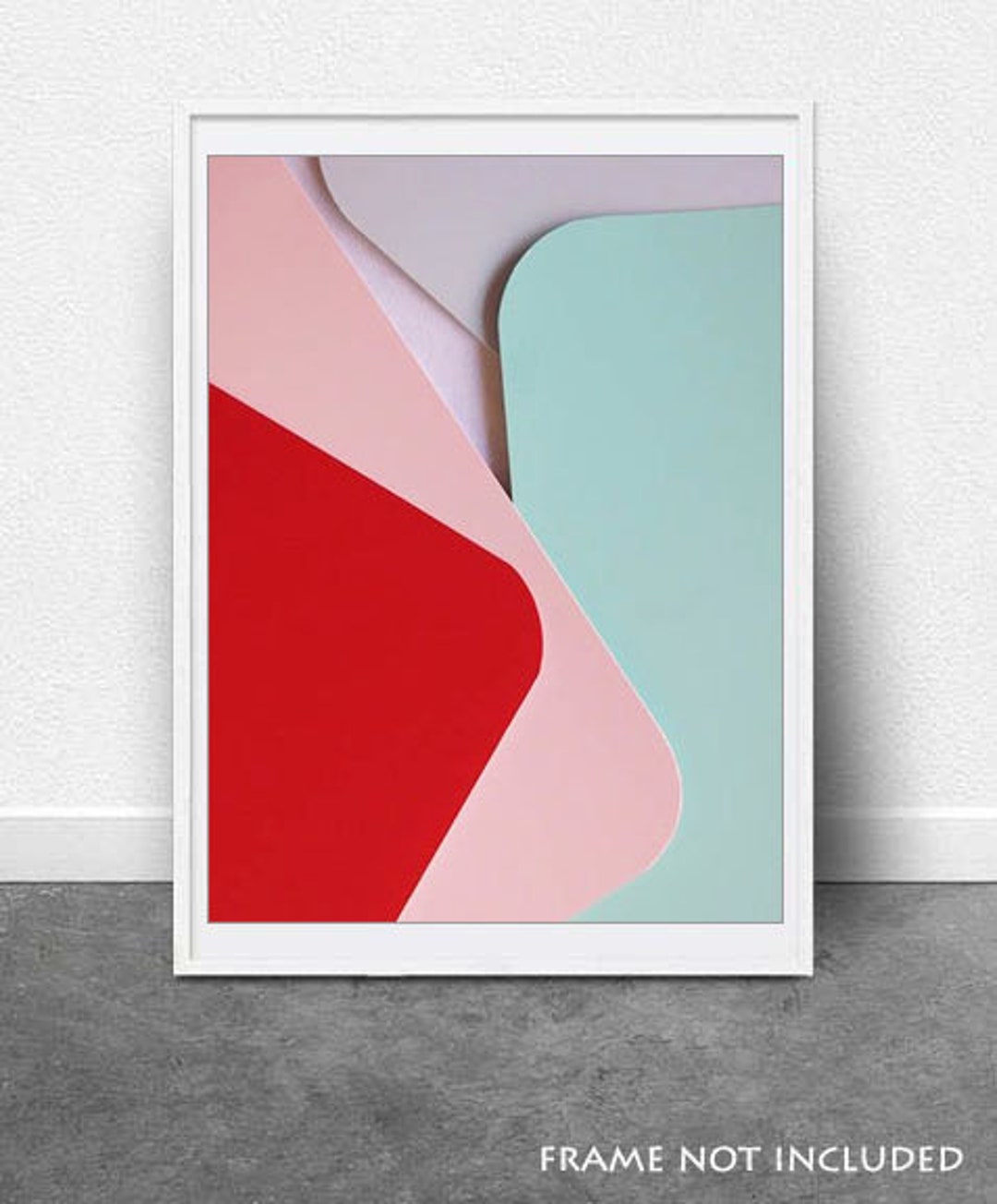 Red Abstract, DIGITAL Download, Contemporary Art, Wall Art, Collage Art ...