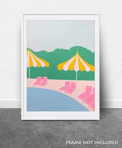 Pink Lounge, DIGITAL DOWNLOAD, Palm Springs, Pop Art, Instant Art ...