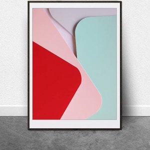 Red Abstract, DIGITAL Download, Contemporary Art, Wall Art, Collage Art ...