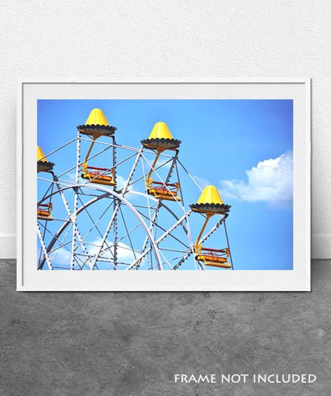 Yellow Ferris Wheel, Fine Art Photography, Fairground Art Print ...
