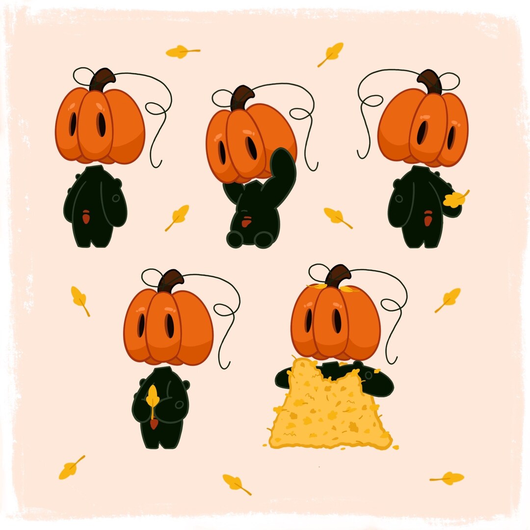 PUMPKIN - Lil Mask Stickers - Etsy