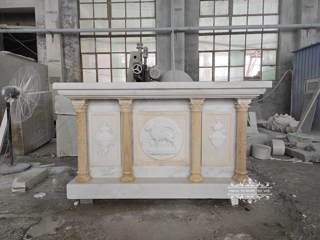 Carved Marble Paschal Lamb Church Altar - JJX10C - Etsy