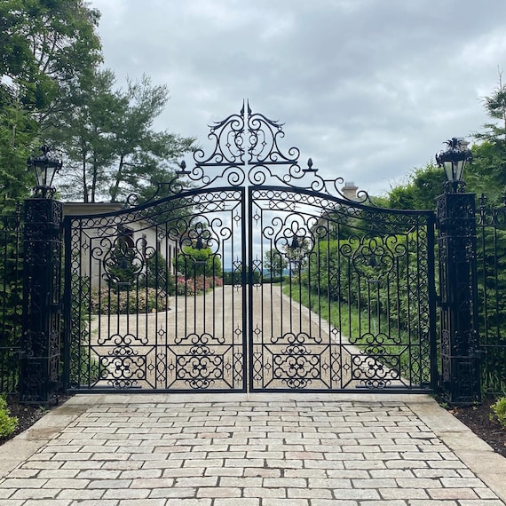 Open Wrought Iron Gates