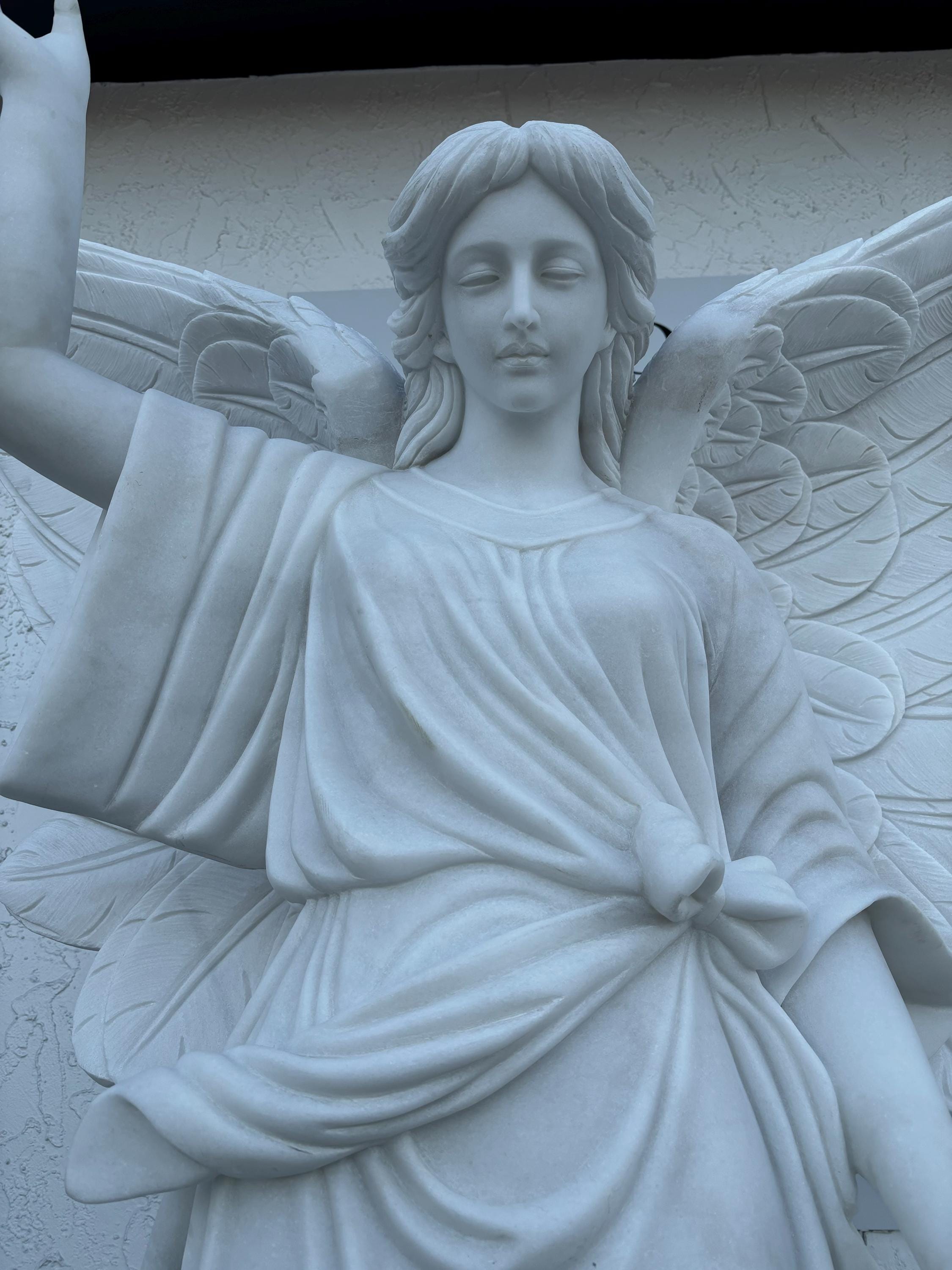 Hand Carved Marble Carved Angel Religious Statue - JX1030 - Etsy