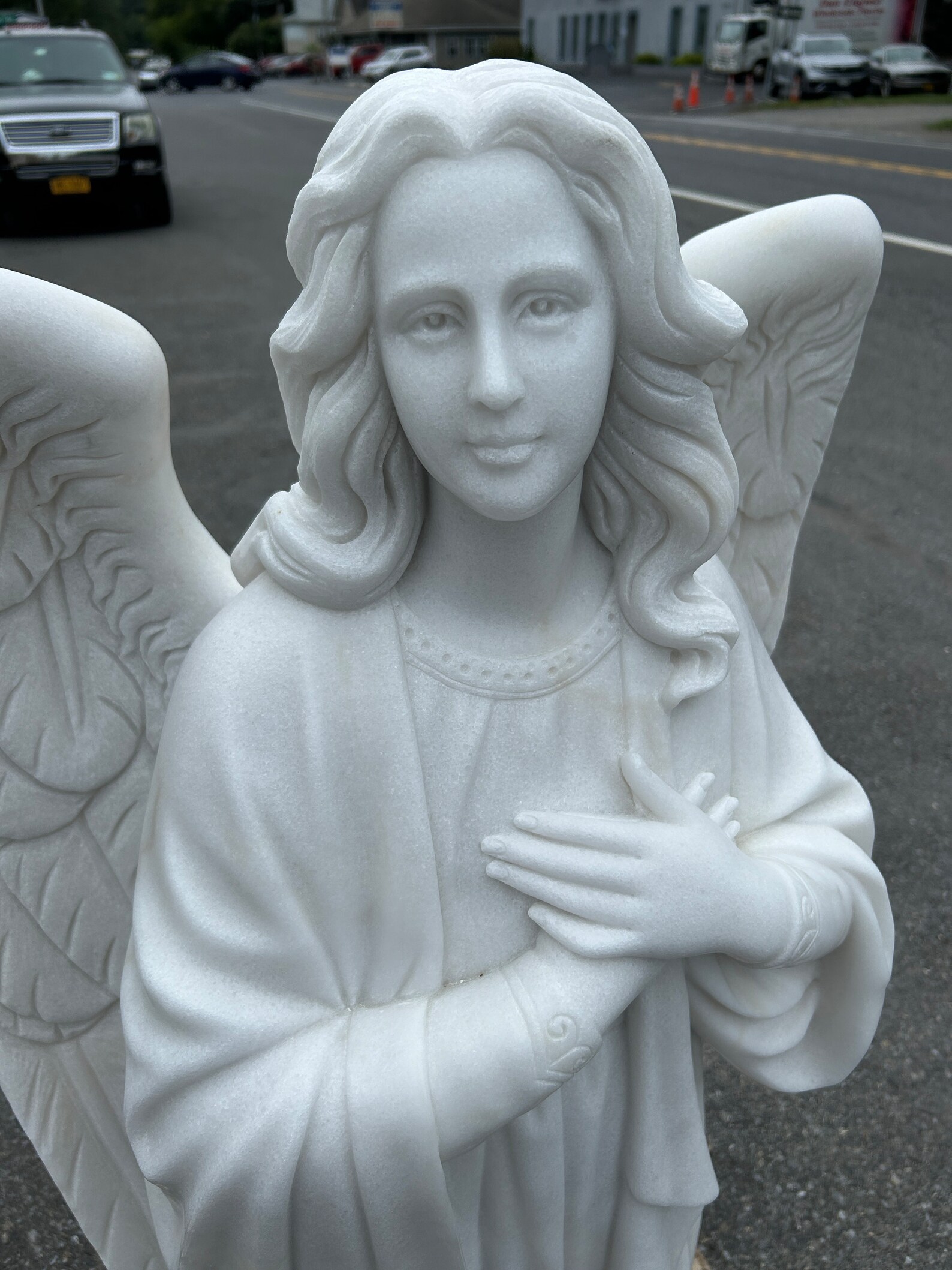 Beautiful Carved Marble Church Angel Statues - Etsy