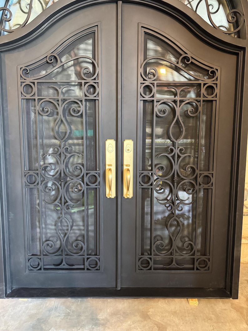 Victorian Style Wrought Iron Thermopane Entry Door - - Etsy