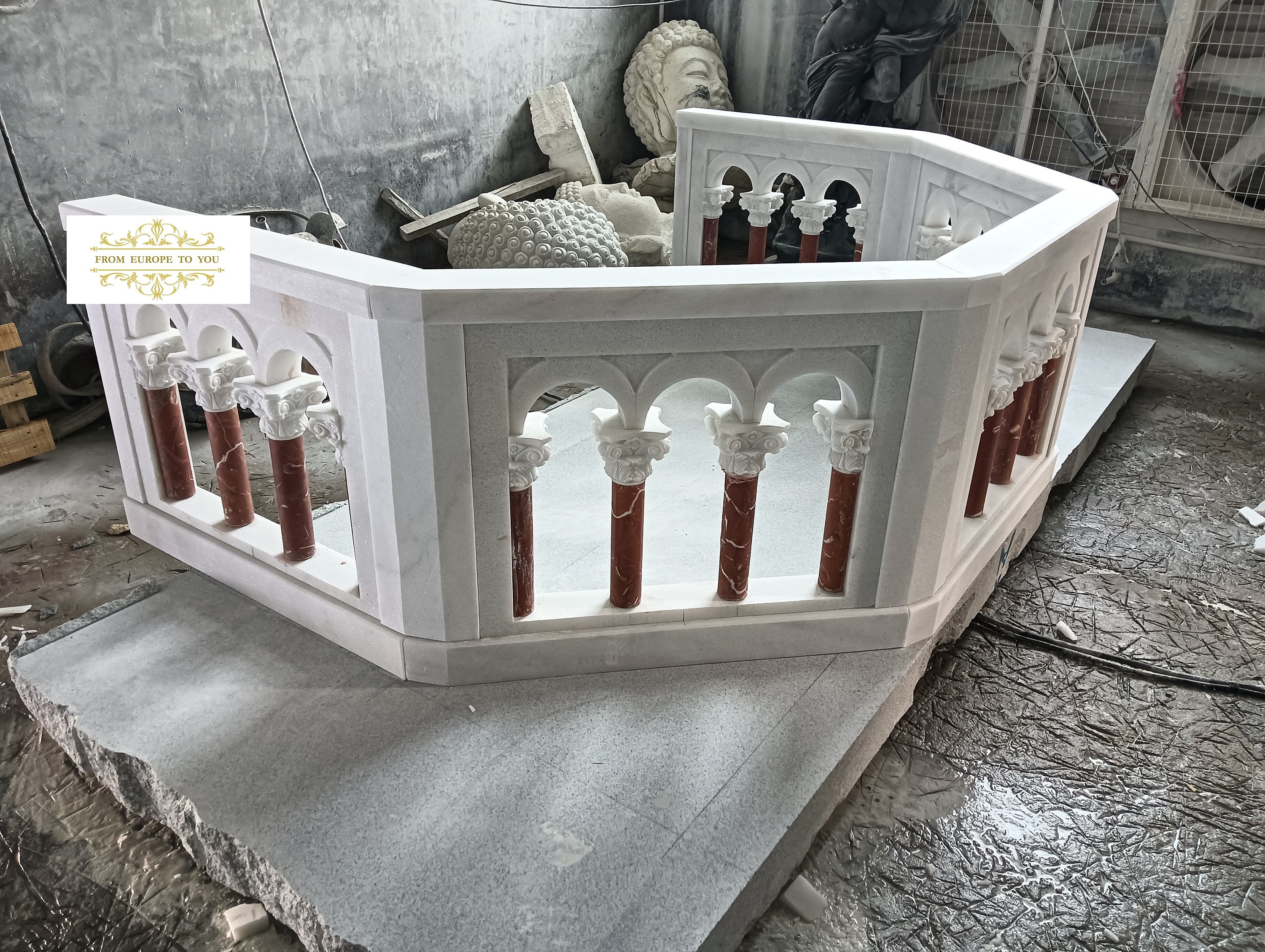 Carved Marble Gothic Church Railings - JJX12A - Etsy