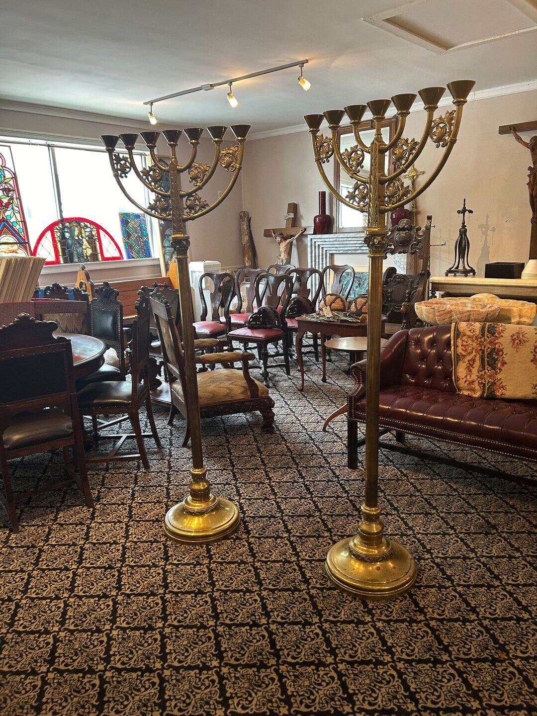 Antique Brass Gothic Church Large Candleabras PAC500 - Etsy