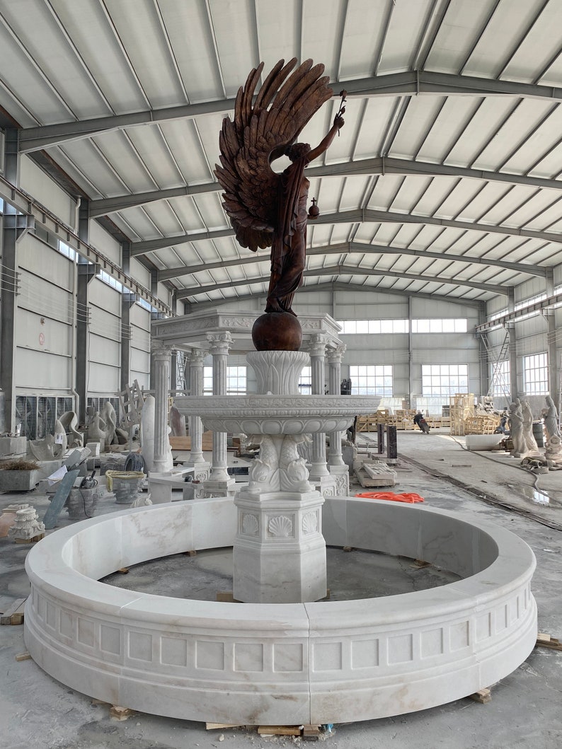 Beautiful Marble and Bronze Liberty Fountain - TF2548 - Etsy