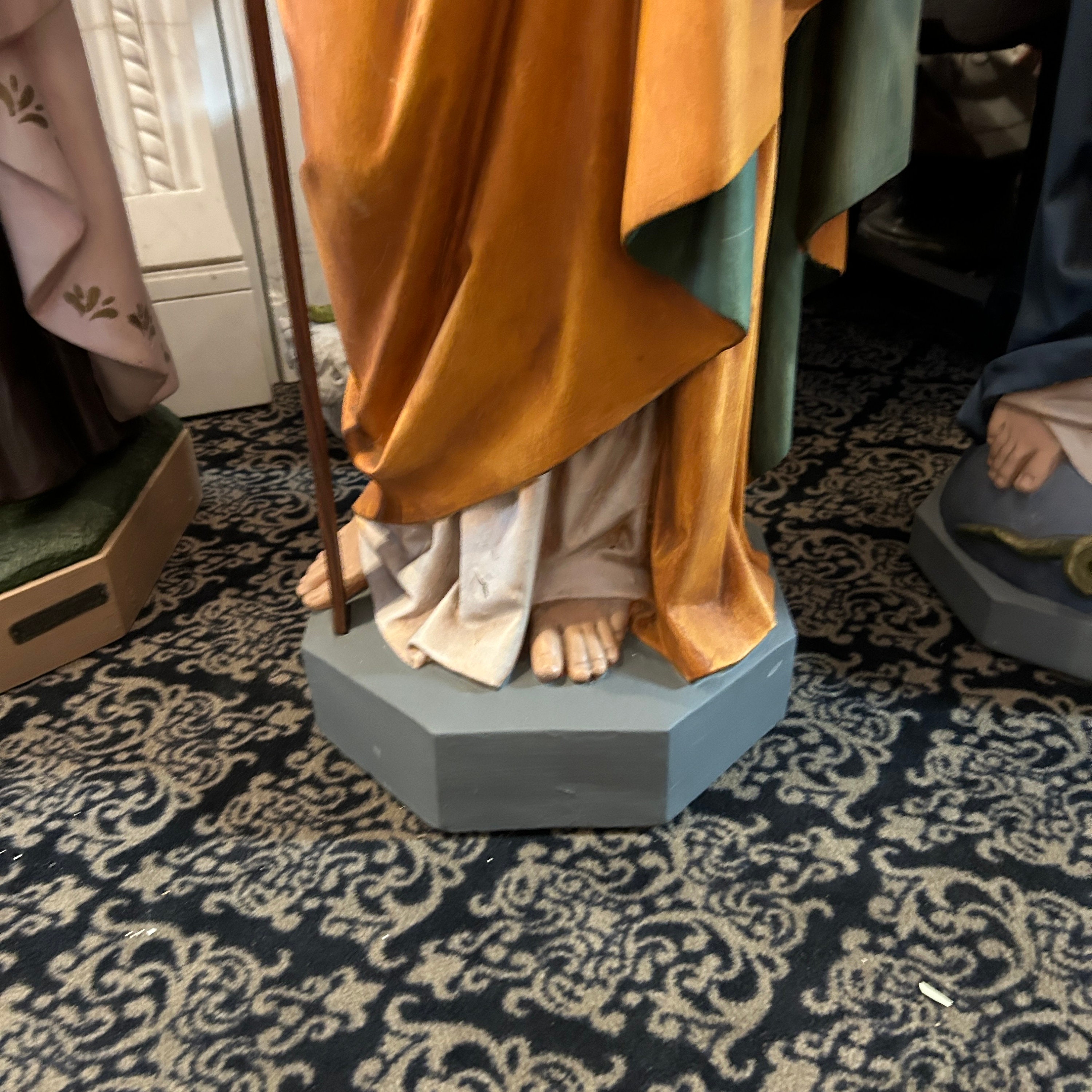 Antique St. Joseph Plaster Church Statue - Etsy