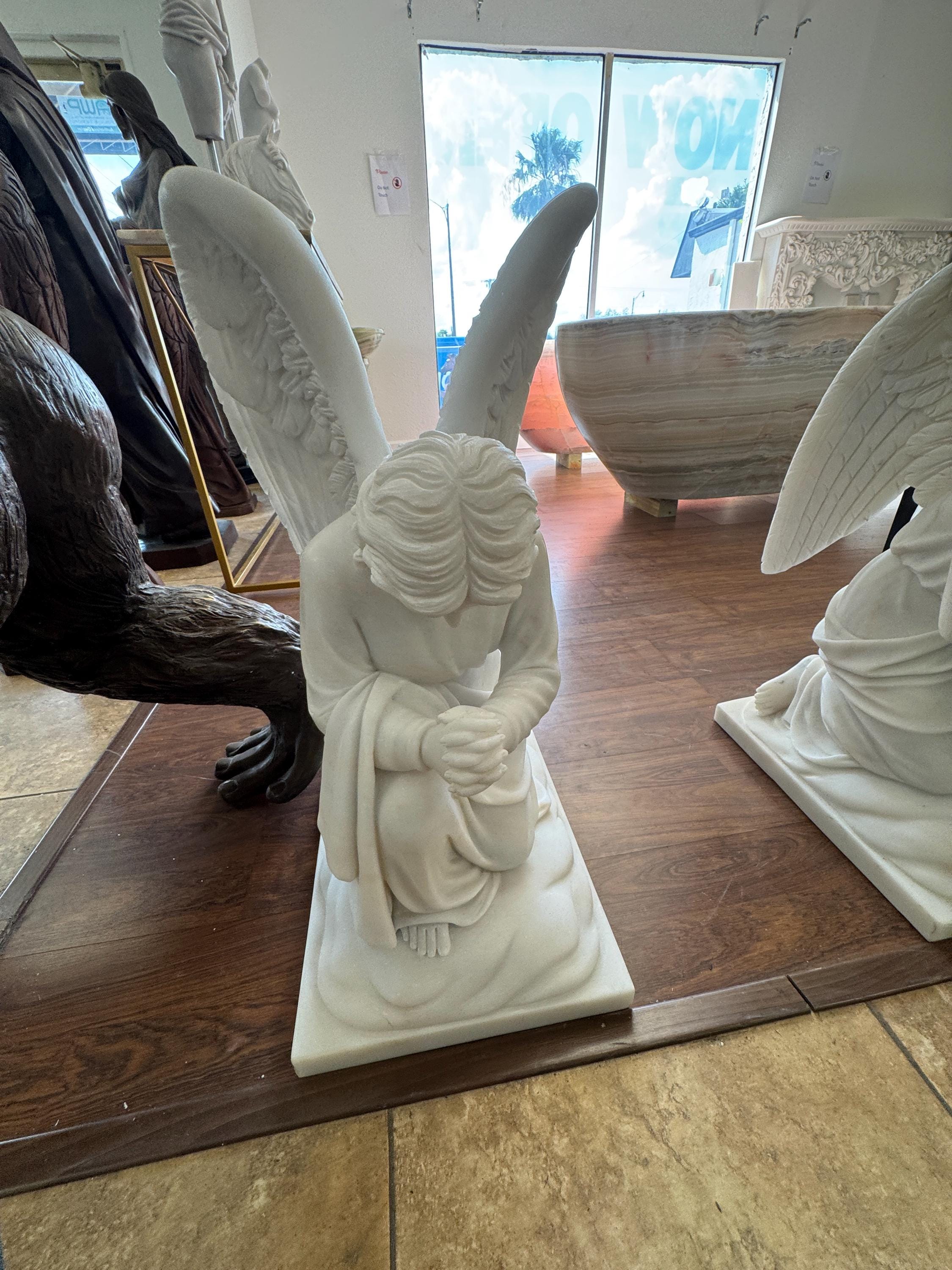 Marble Carved Kneeling Praying Statues - TF540 - Etsy