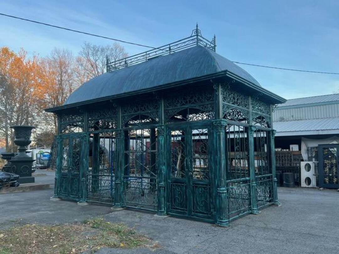 Victorian Style Cast Iron and Tubular Steel Gazebo - LJX005 - Etsy