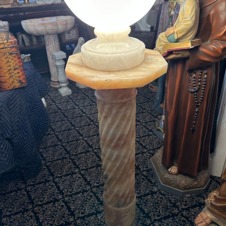 Antique Alabaster Jesus Church Floor Lamp - Etsy
