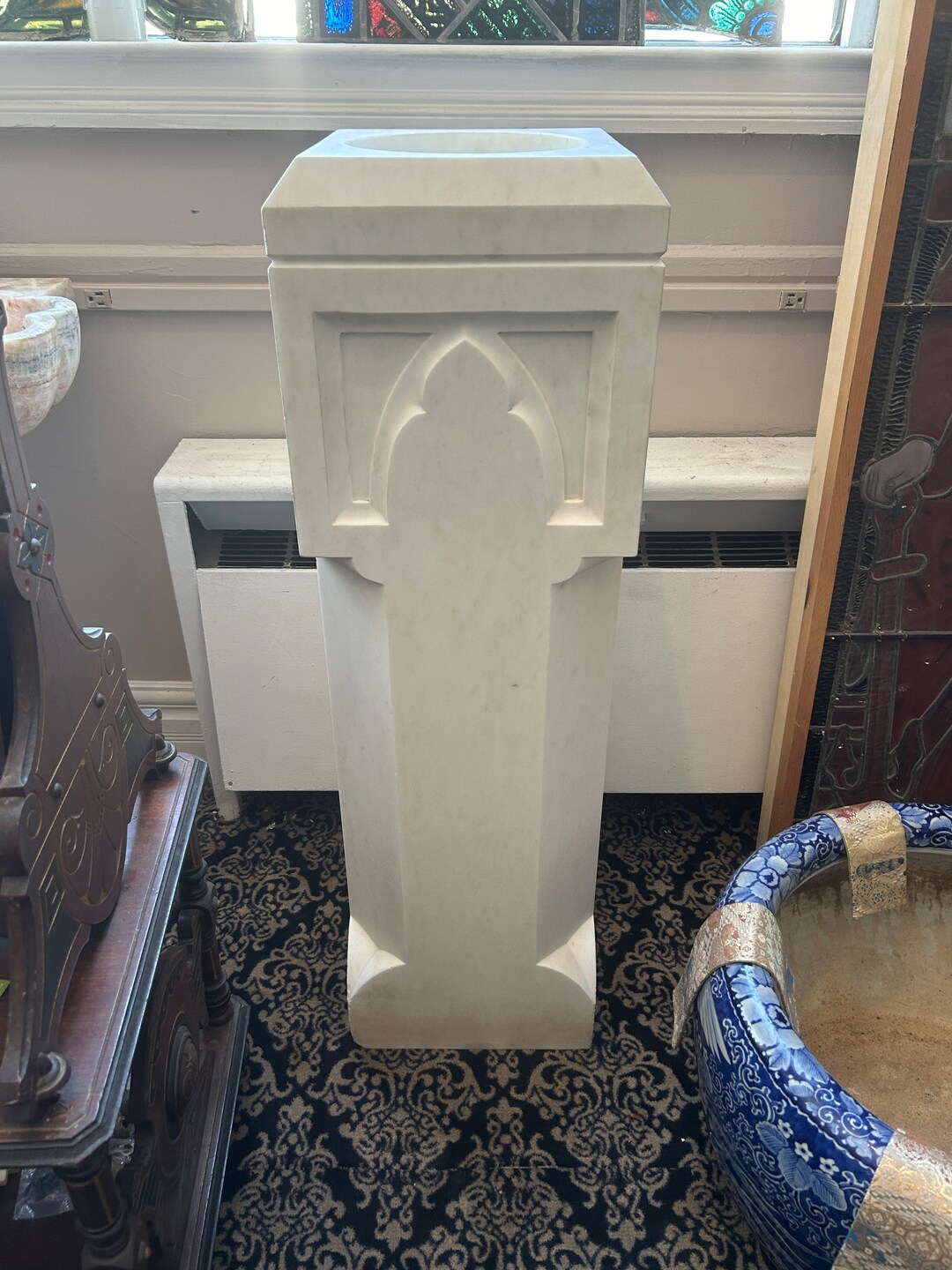 Antique Marble Art Deco Church Font - AC105 - Etsy