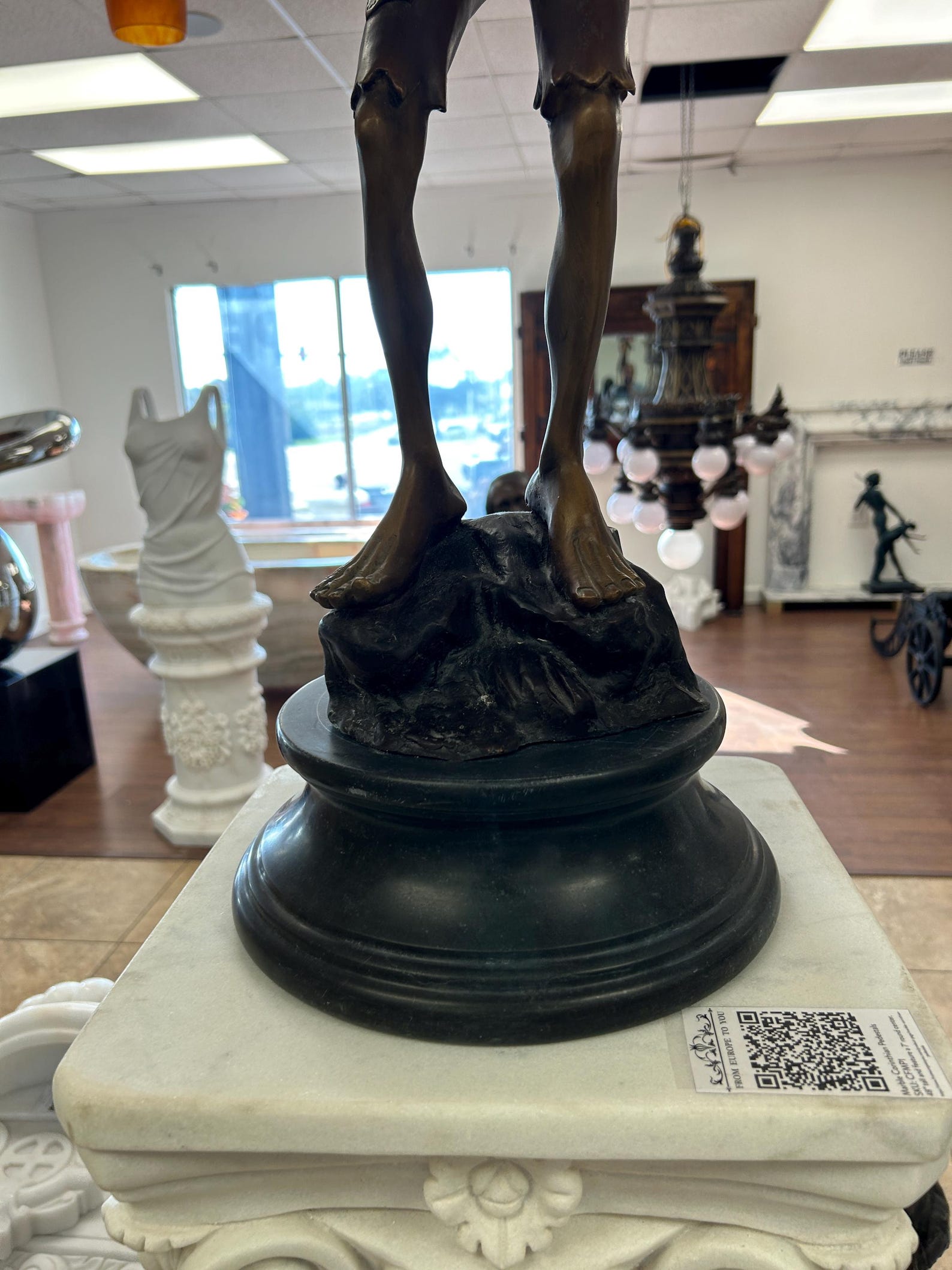 Bronze Pixie Statue With a Shell on a Marble Base - JX261S - Etsy